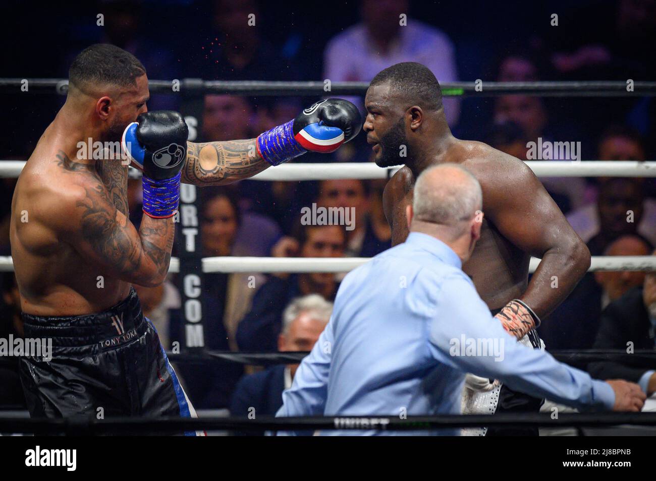Tony Yoka of France during the international heavyweight boxing match ...