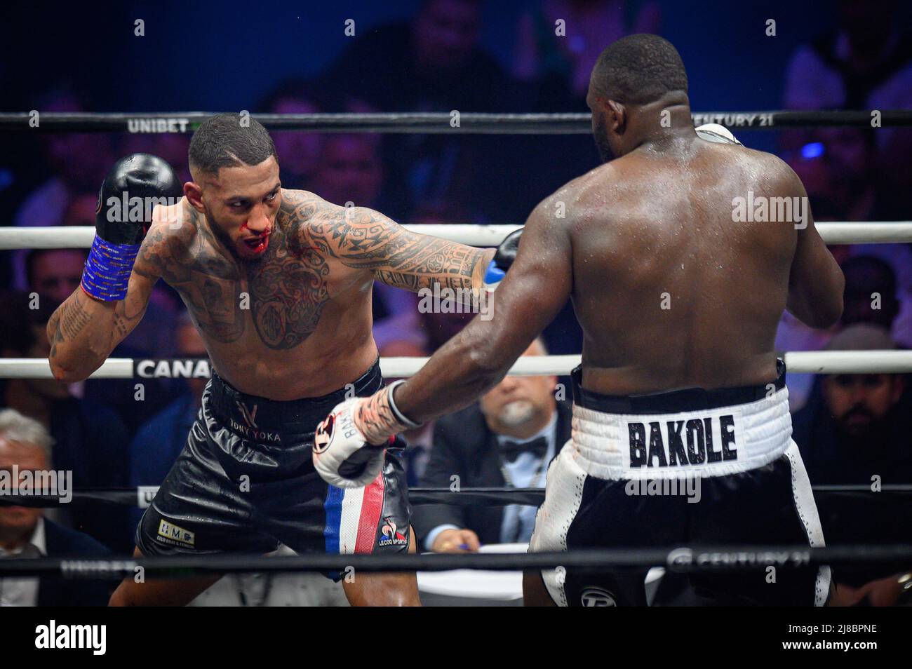 Tony Yoka of France during the international heavyweight boxing match ...