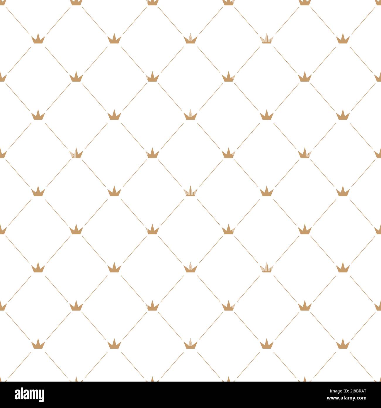 Seamless pattern of crown and lines for texture, textiles, packaging ...