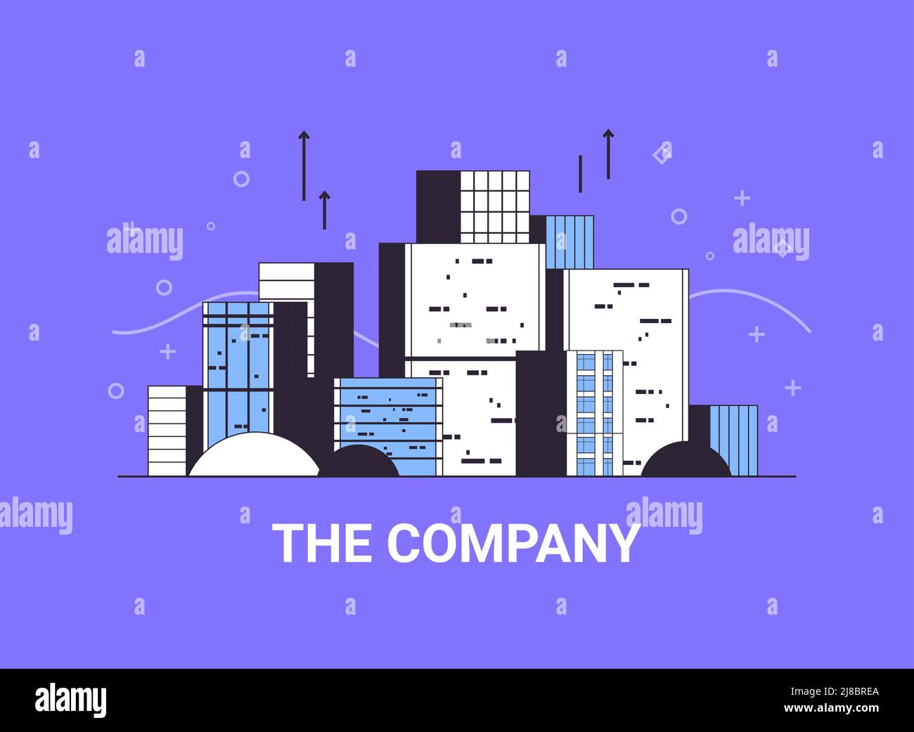 modern company building skyscraper cityscape background Stock Vector ...
