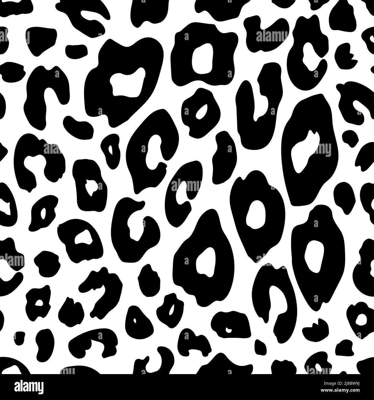 Leopard Print Pattern Black And White