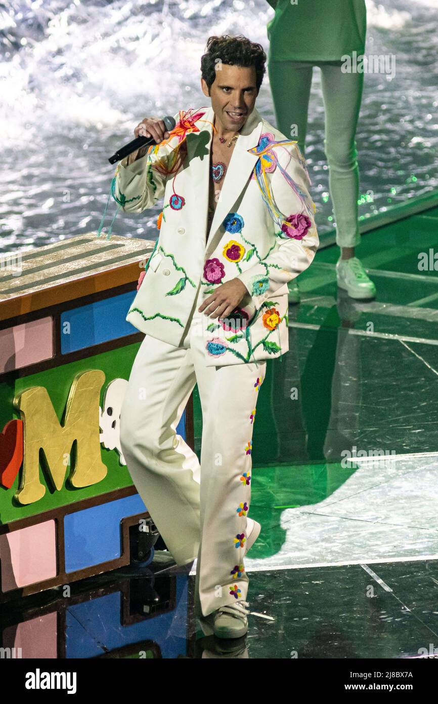 Mika performs at the grand-final of Eurovision Song Contest. Turin ...