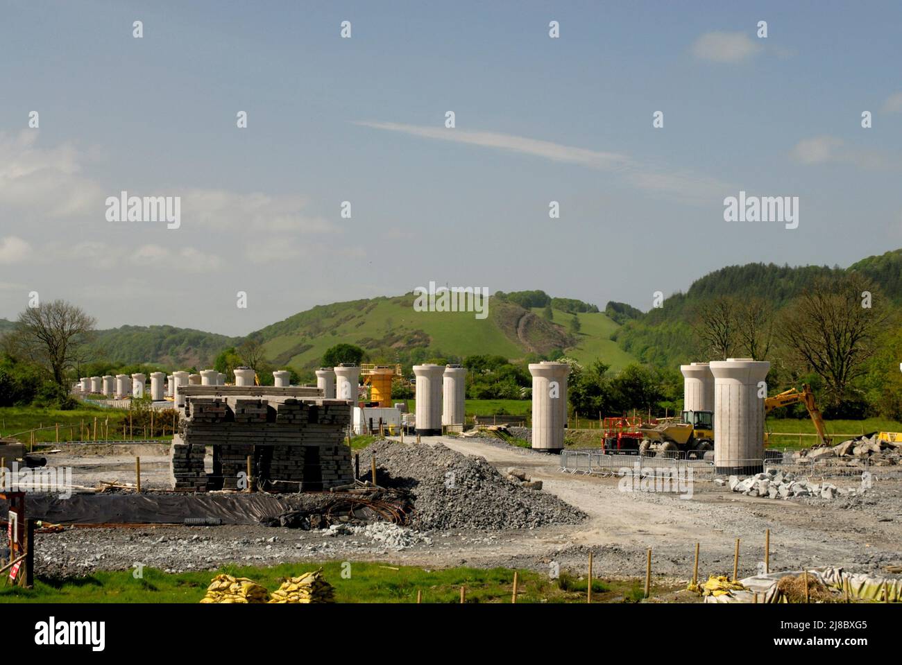 The A487 New Dyfi Bridge under construction. POWYS WALES UK Stock Photo ...
