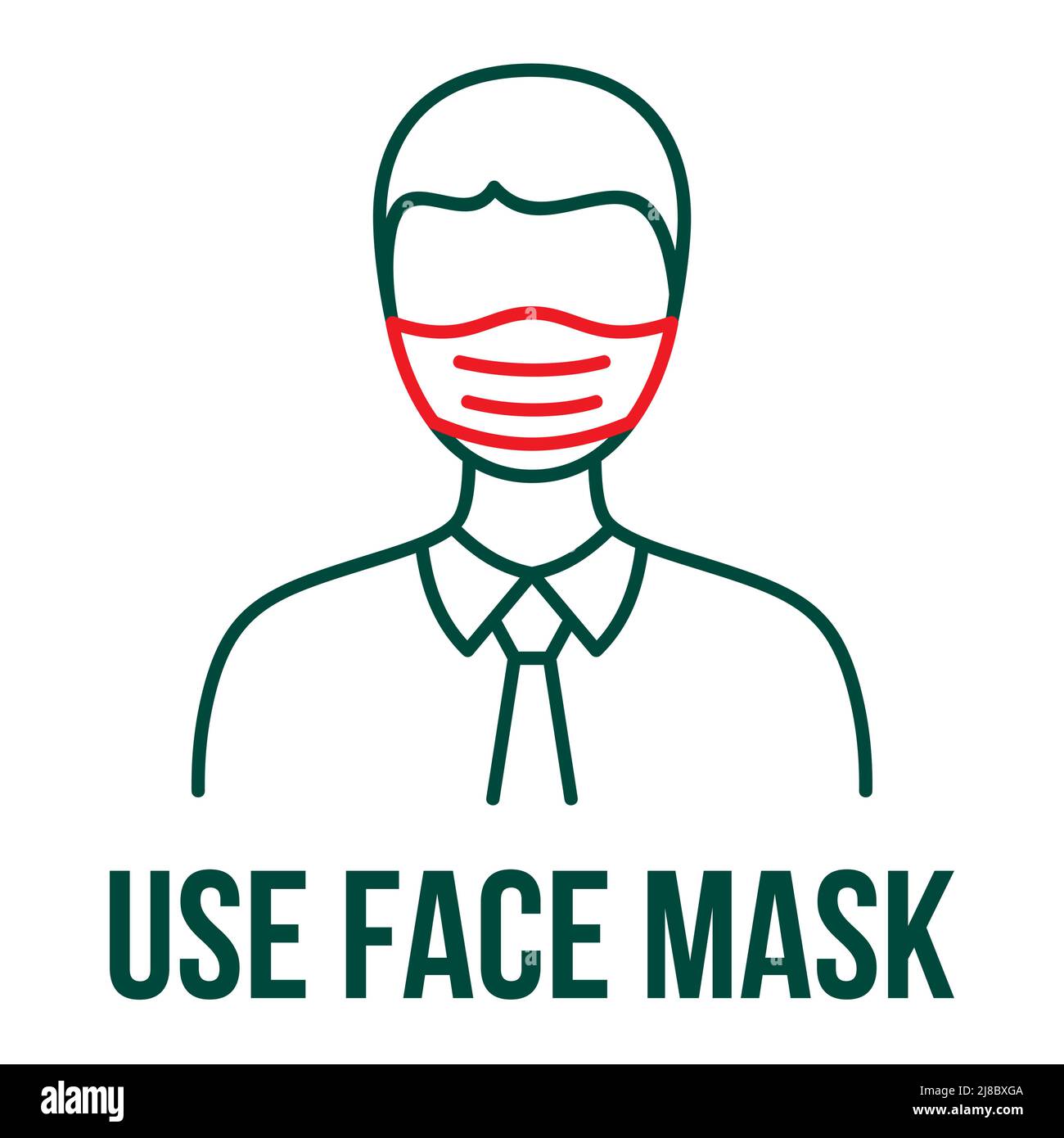 Obligatory face masks Stock Vector Images - Alamy