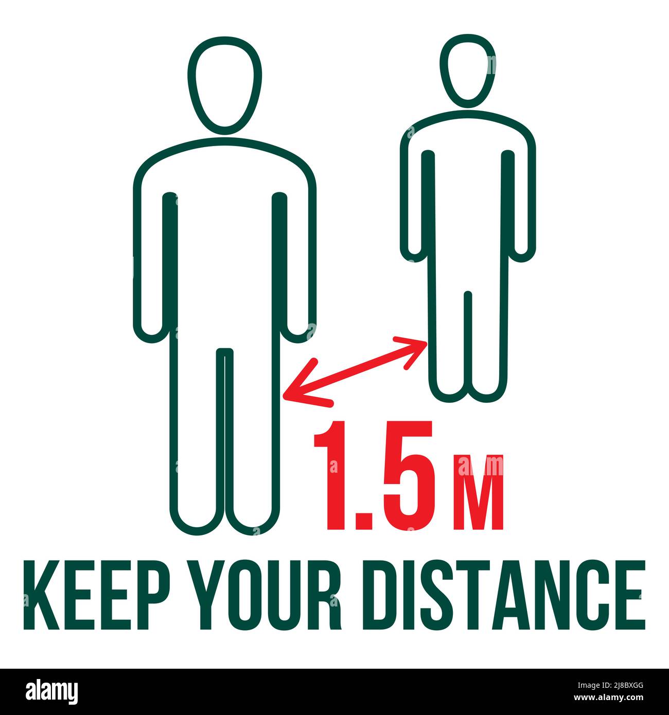 Social distance sign. Keep your distancing from other people in public ...