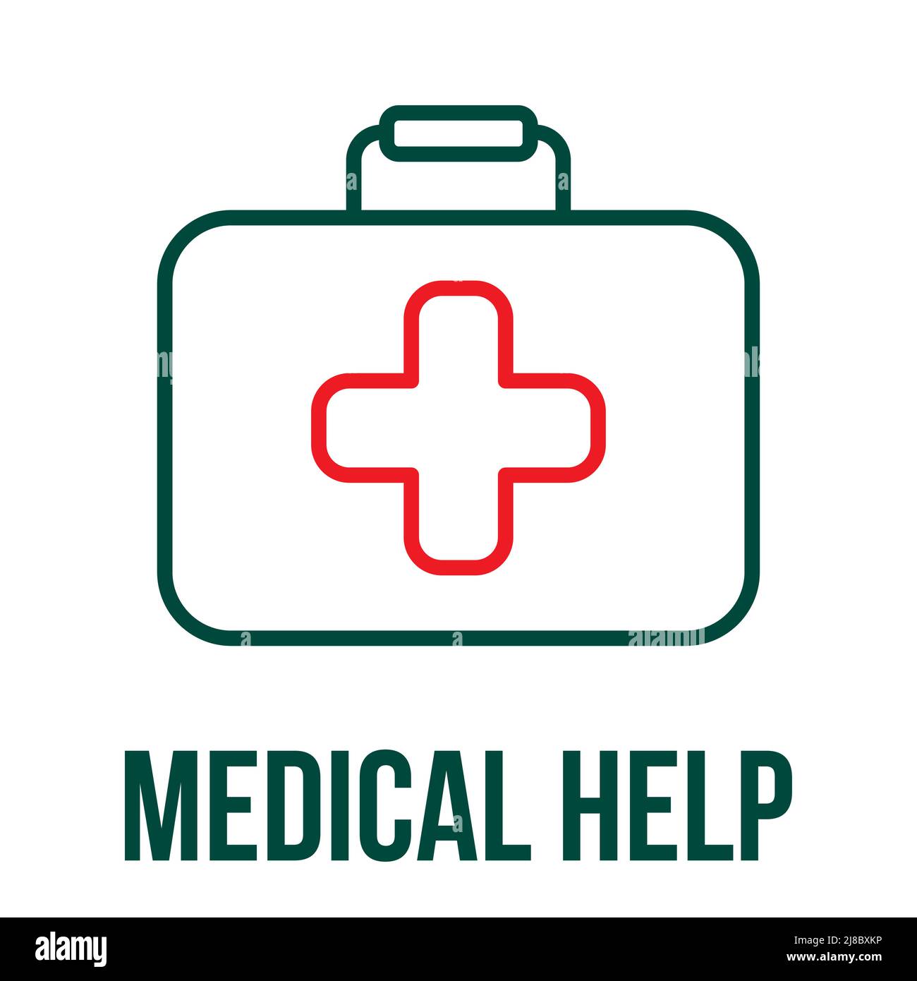 First Aid Kit Icon. Medical bag. Medical and health icon on white ...