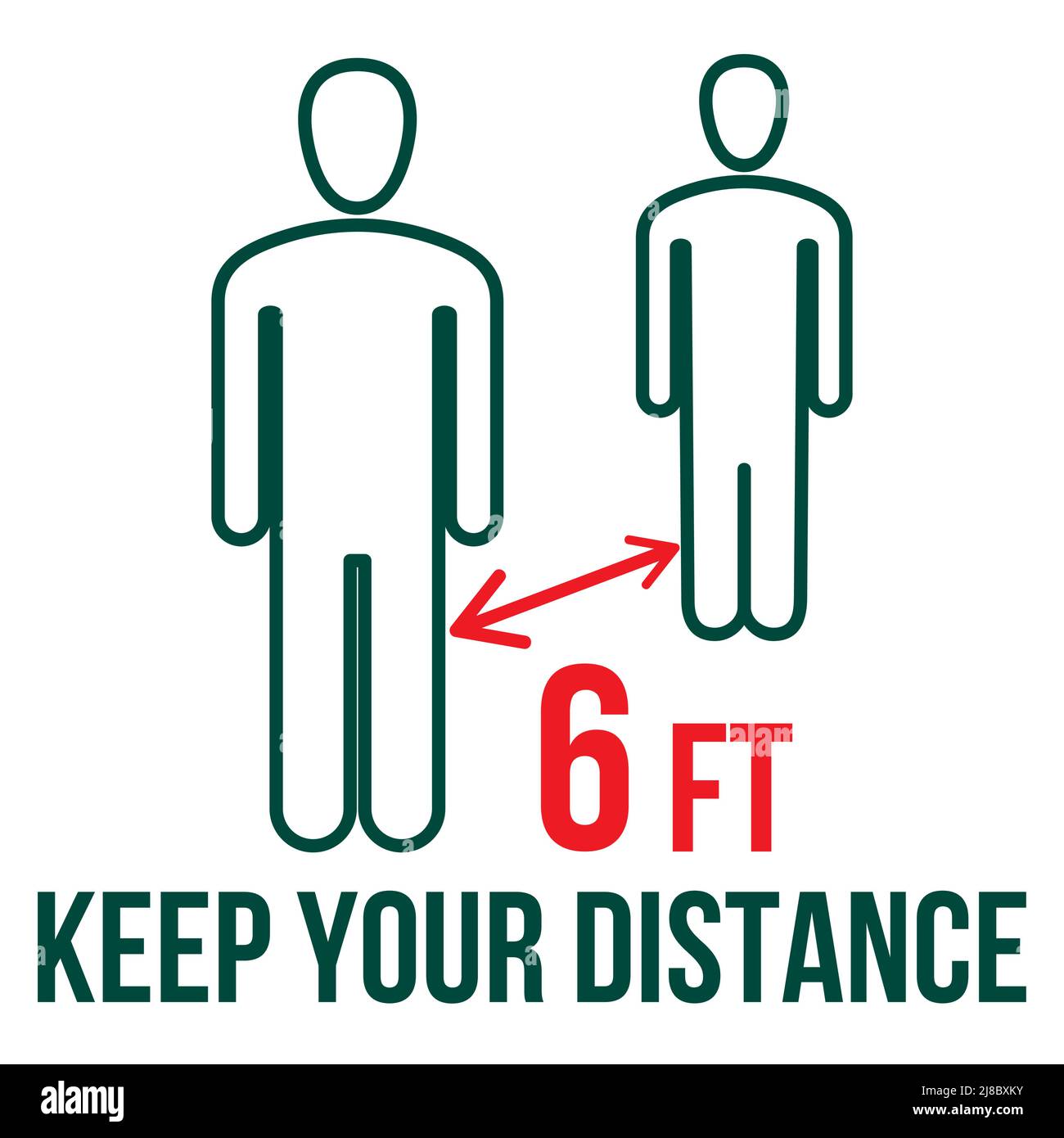 Social distance sign. Keep your distancing from other people in public ...
