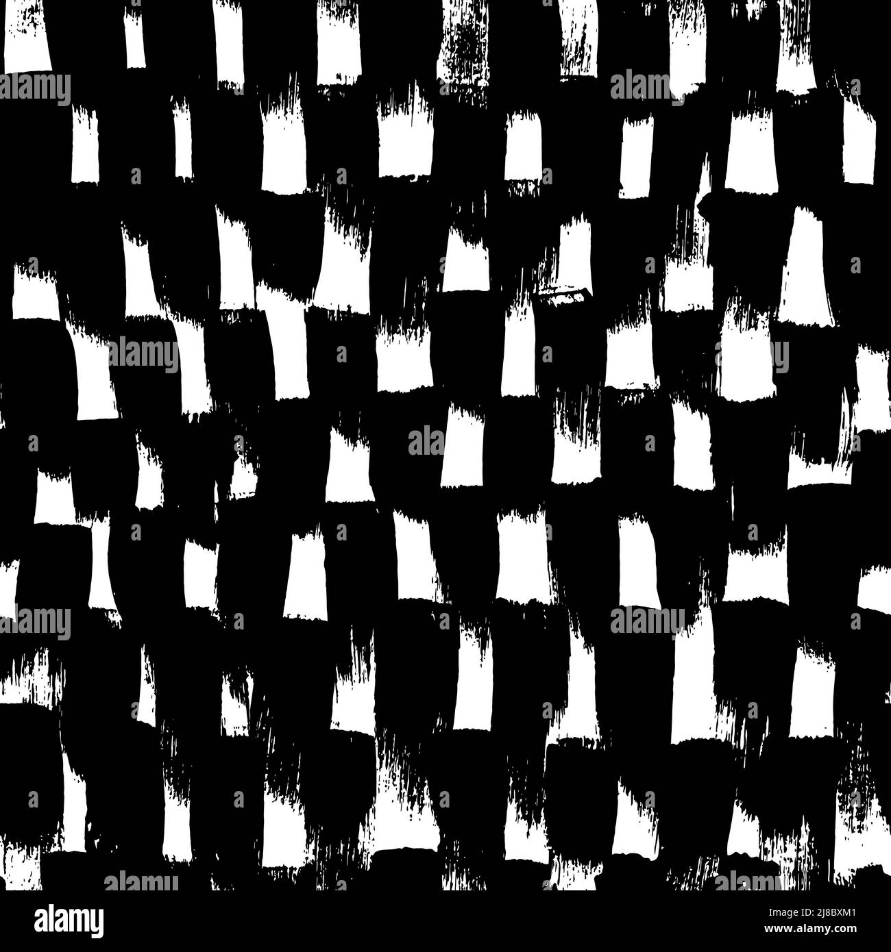 Hand drawn black checkered vector seamless pattern Stock Vector Image ...