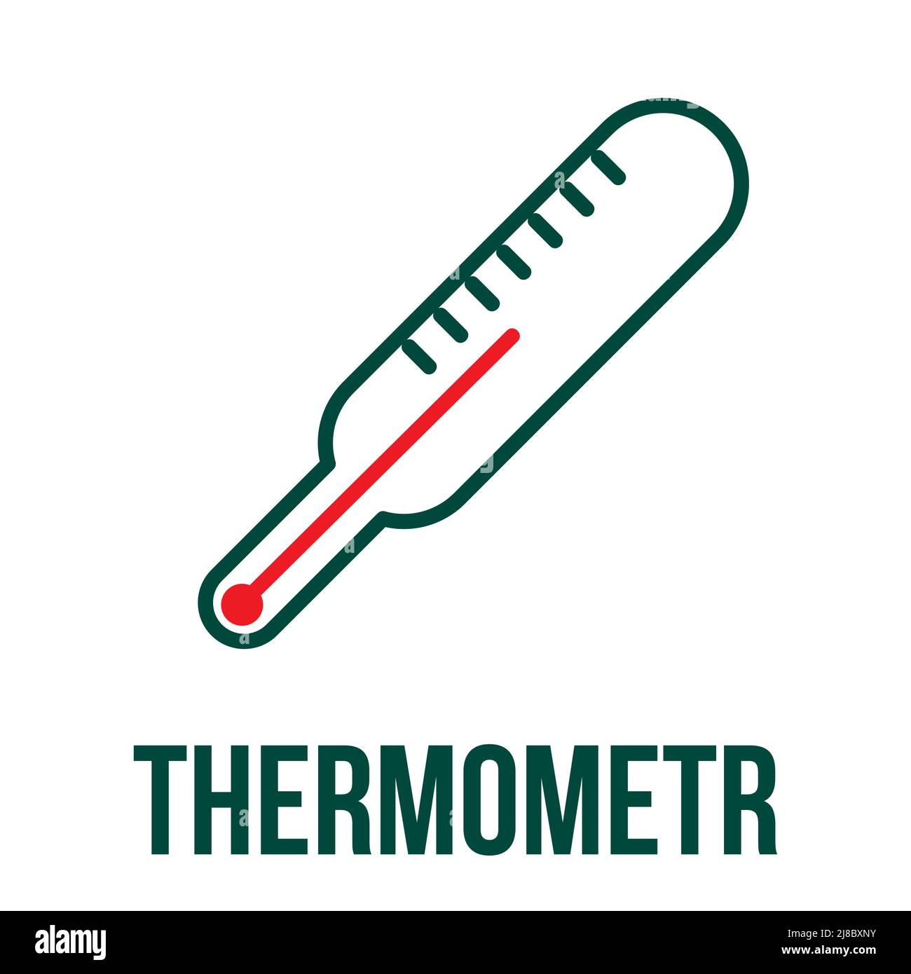 Medical thermometer icon. Medical and health icon on white background ...