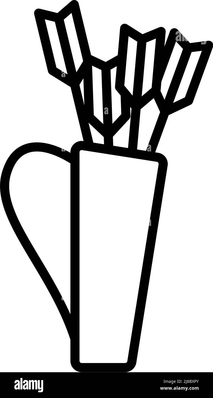 Quiver With Arrows Icon. Bold outline design with editable stroke width ...