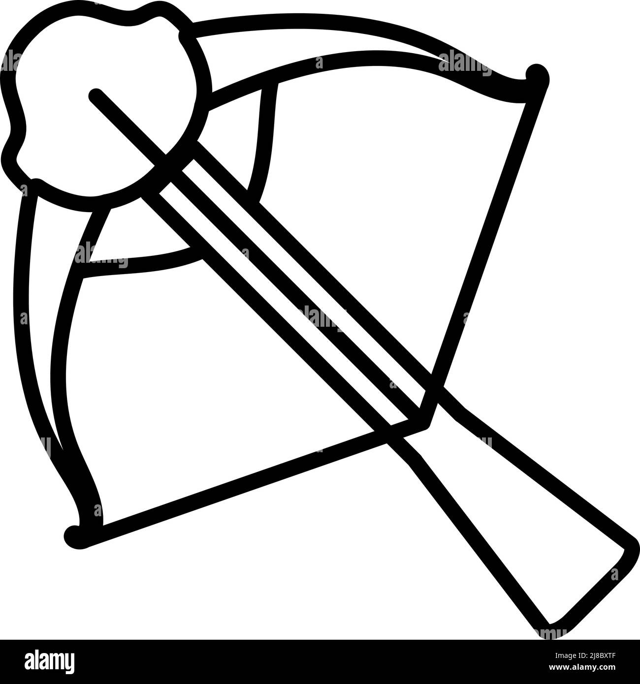 Crossbow Icon. Bold outline design with editable stroke width. Vector ...