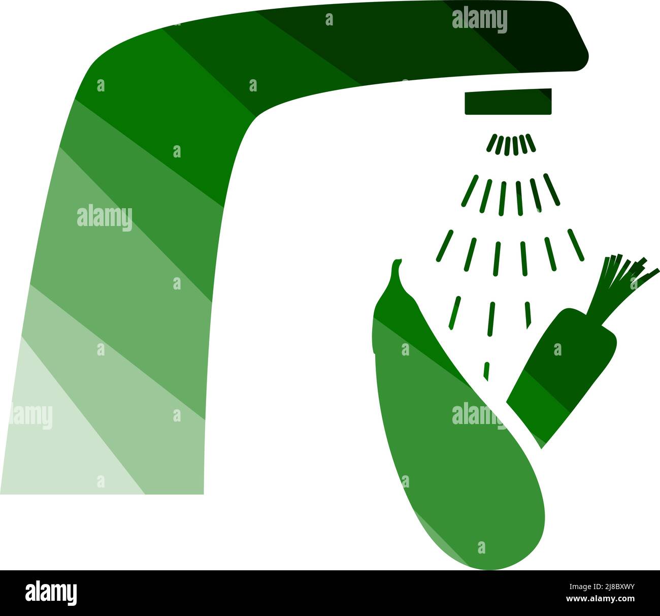 Wash Food Hygiene Icon. Flat Color Ladder Design. Vector Illustration ...