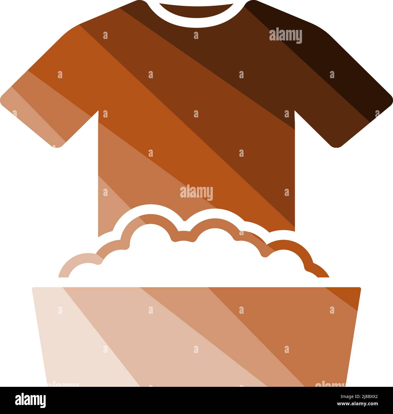 Laundry Clothes Icon. Flat Color Ladder Design. Vector Illustration ...