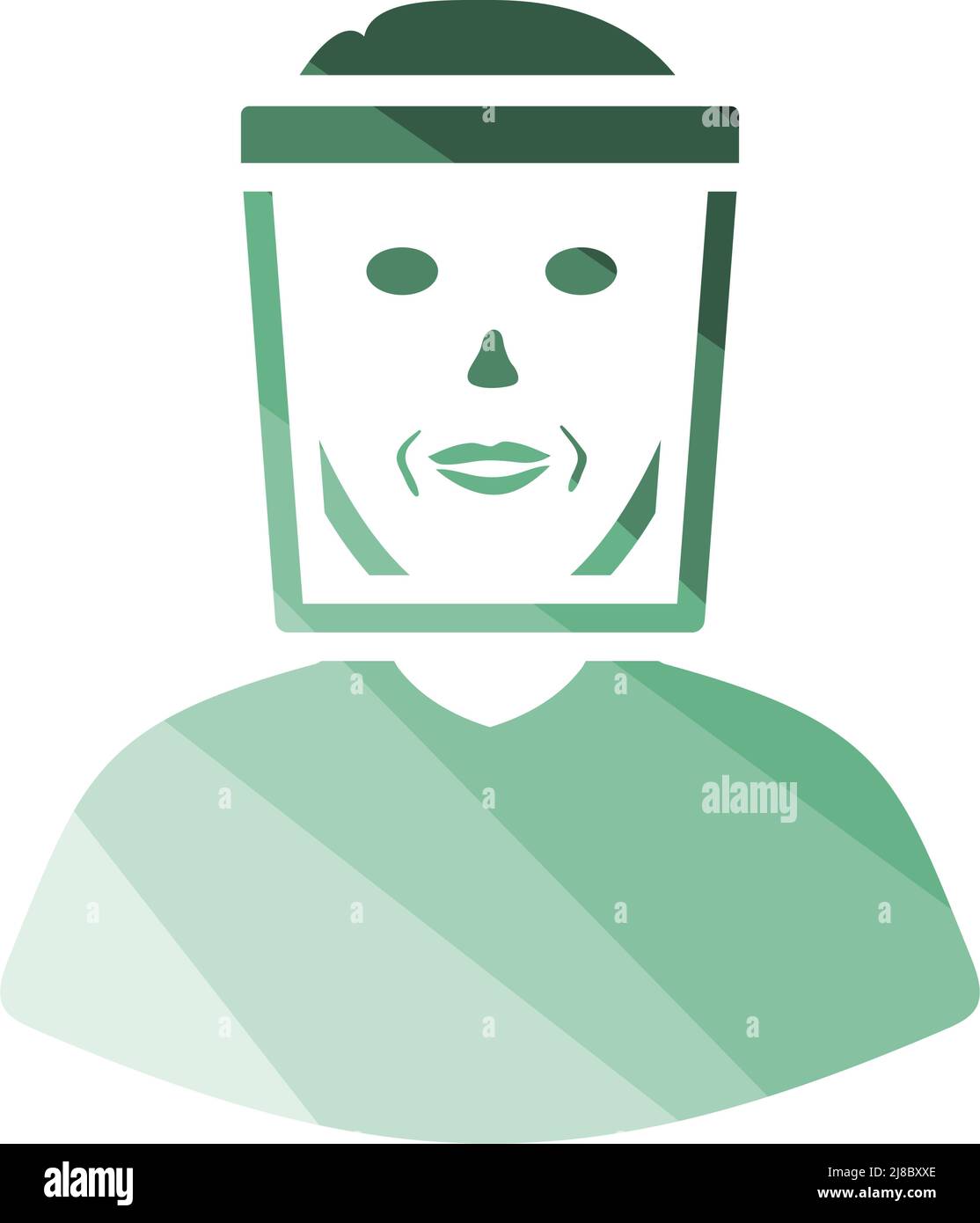 Face Shield Icon. Flat Color Ladder Design. Vector Illustration Stock ...