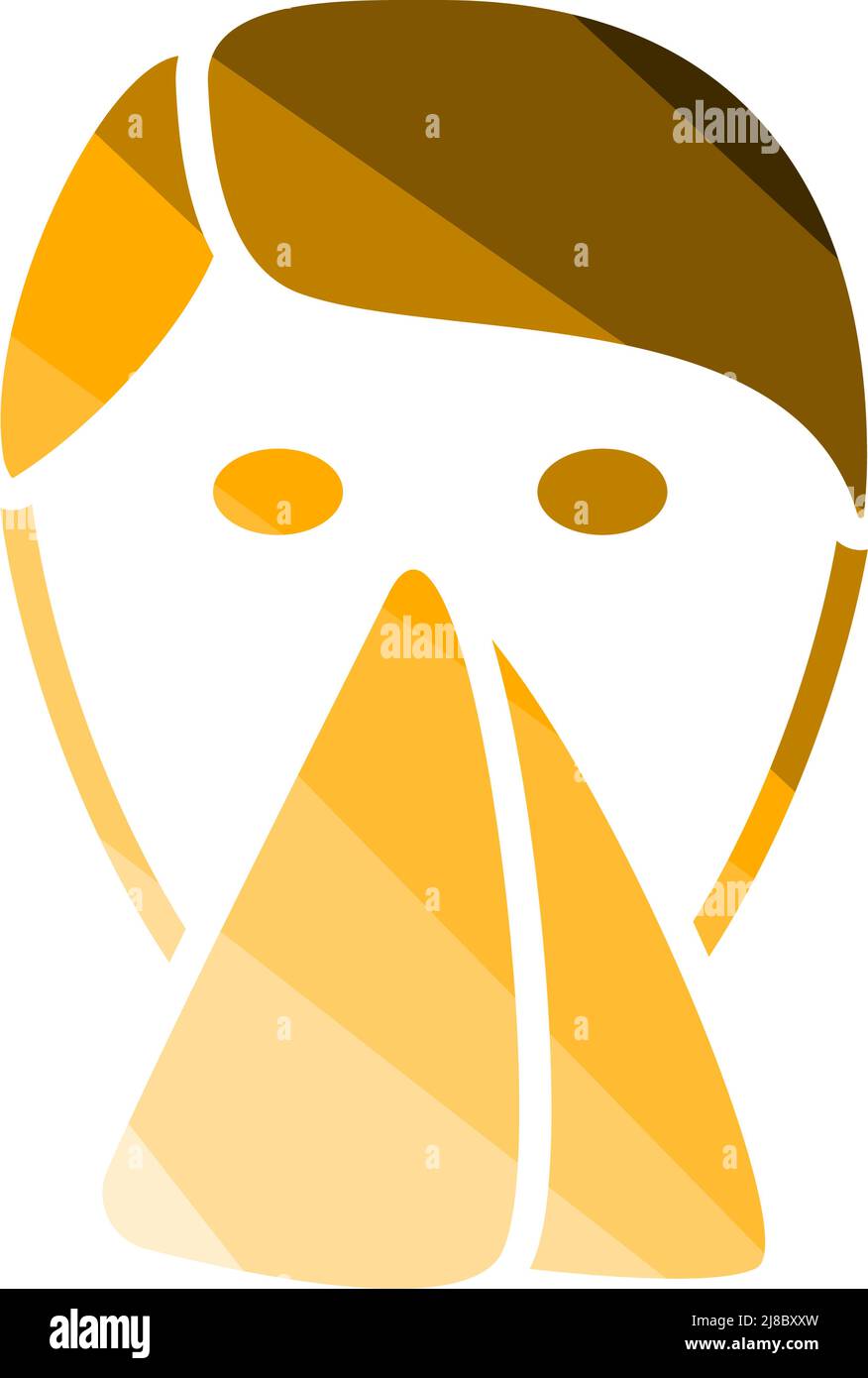 Sneezing Nose Icon. Flat Color Ladder Design. Vector Illustration Stock ...