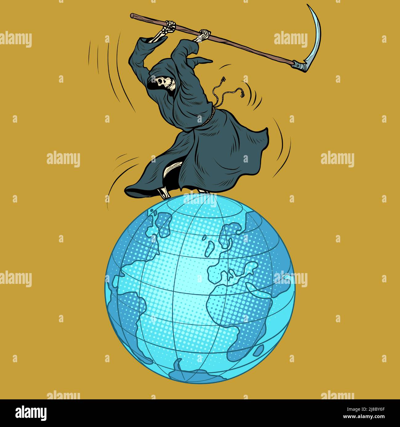 Scythe vector vectors hi-res stock photography and images - Alamy