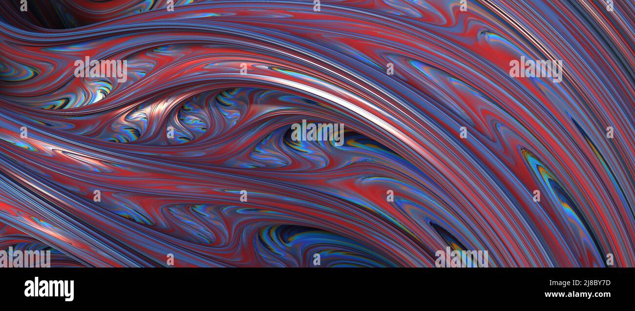 Abstract Computer generated Fractal design. 3D Aliens Illustration of a ...