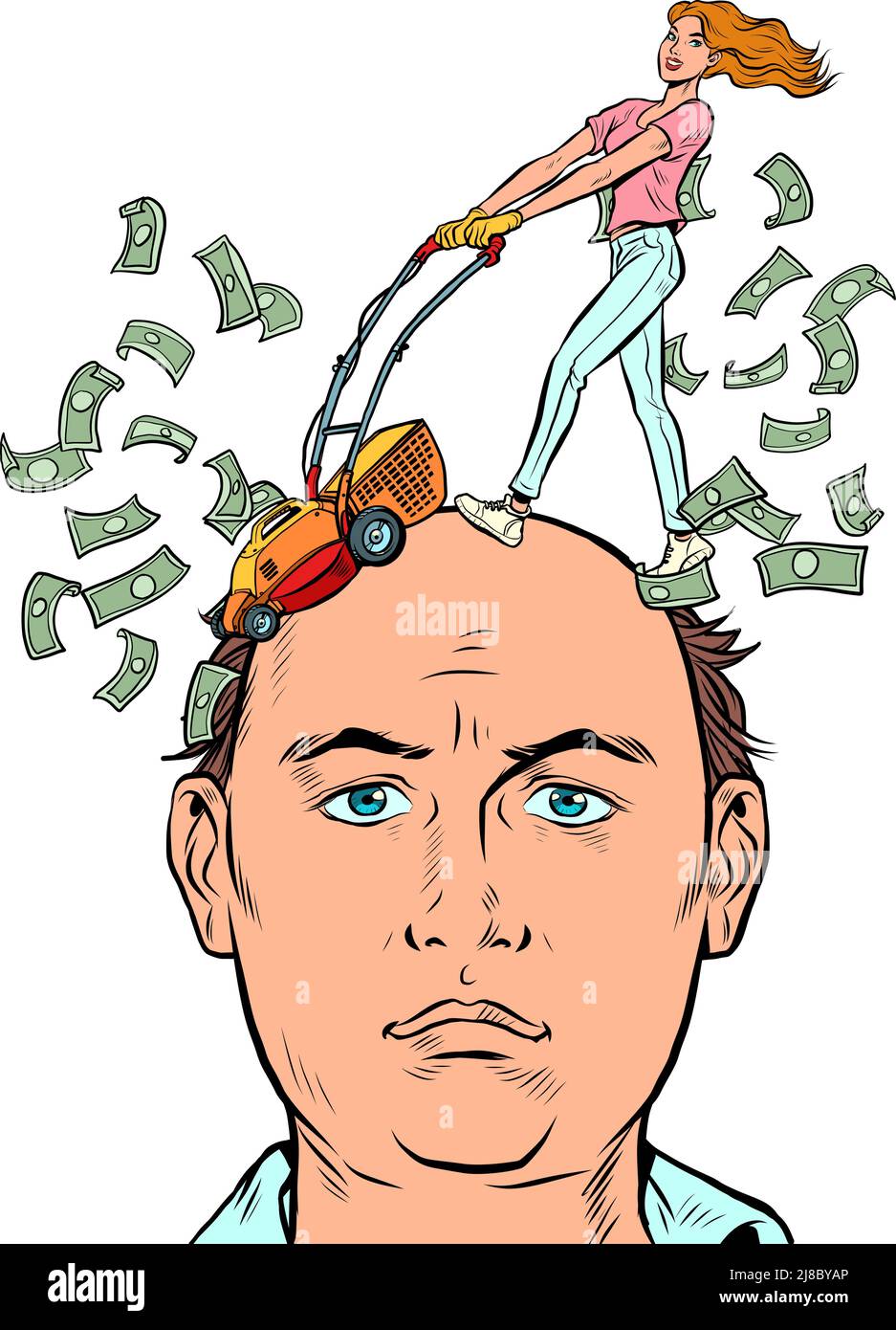 Husband and wife, problems because of money. Expensive divorce ...