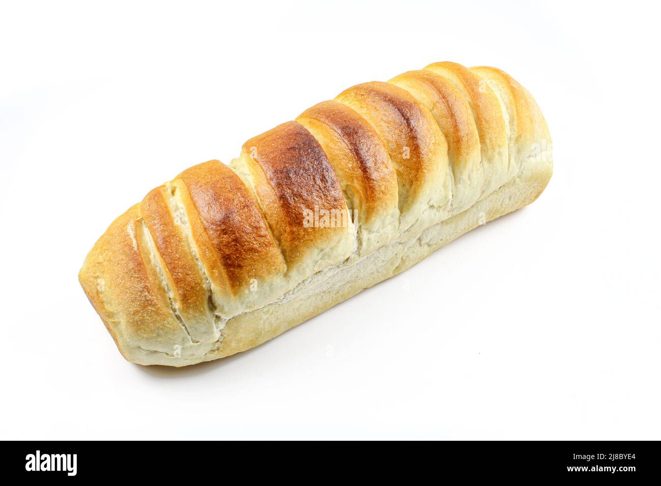 Whole fresh bread loaf isolated on white background Stock Photo - Alamy
