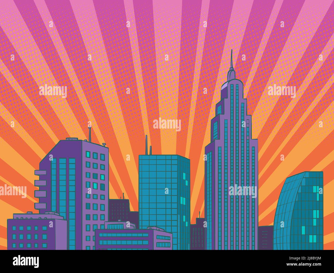 Modern city skyscrapers panorama of tall buildings, urban background ...