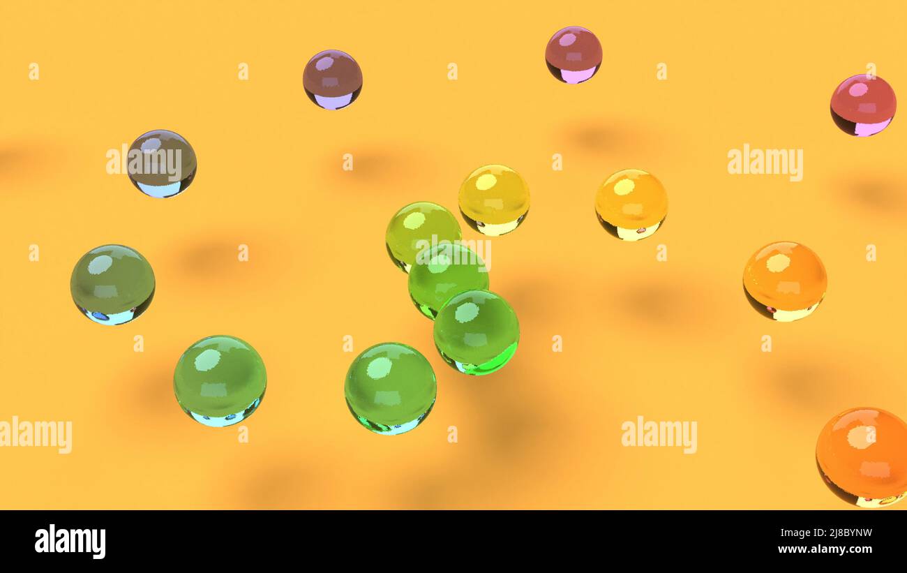 Color Spheres in modern 3d style Futuristic motion graphic 3d render ...