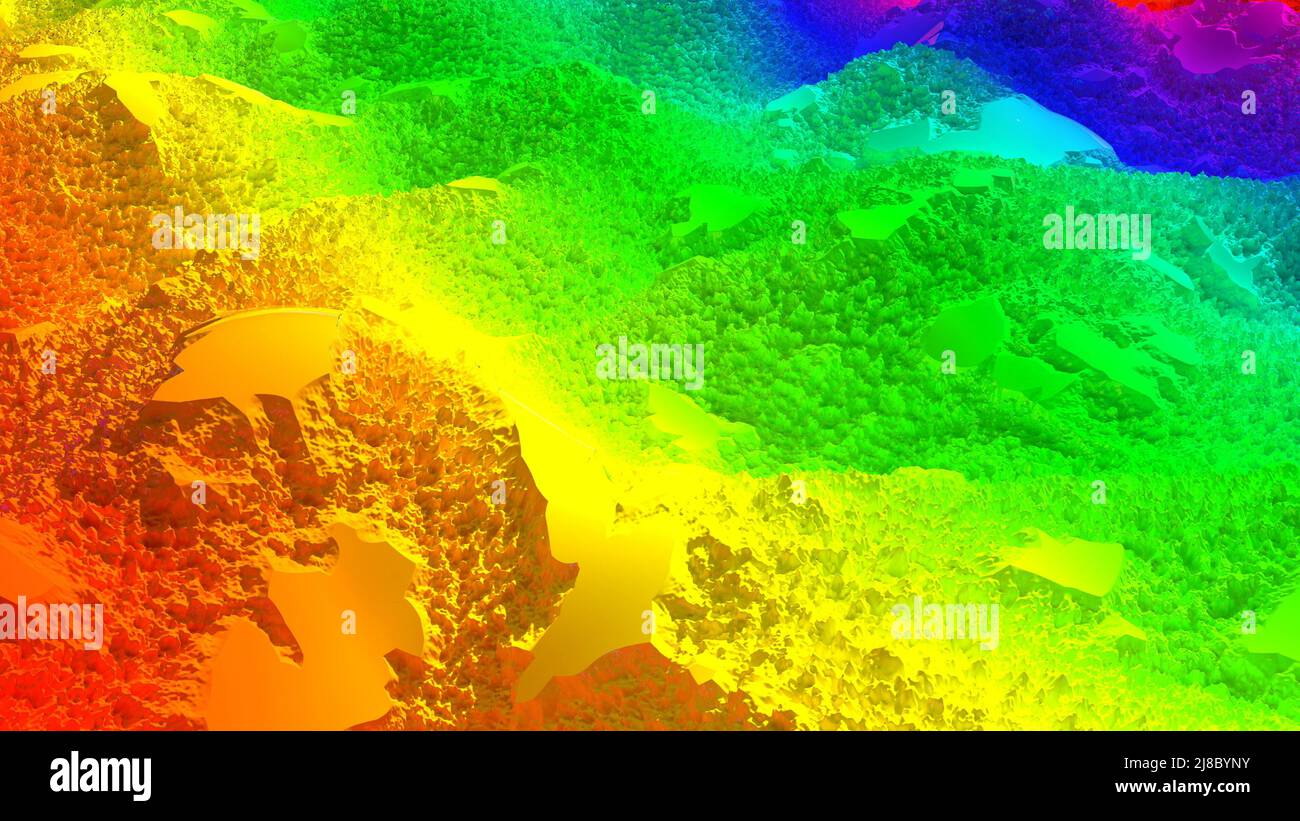 Color wave futuristic background Liquid art design intro 3d render ...