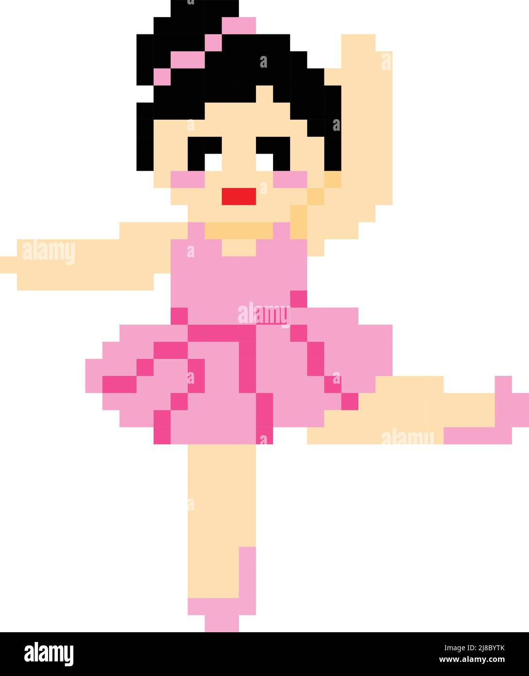 Pixel ballerina Stock Vector Images - Alamy