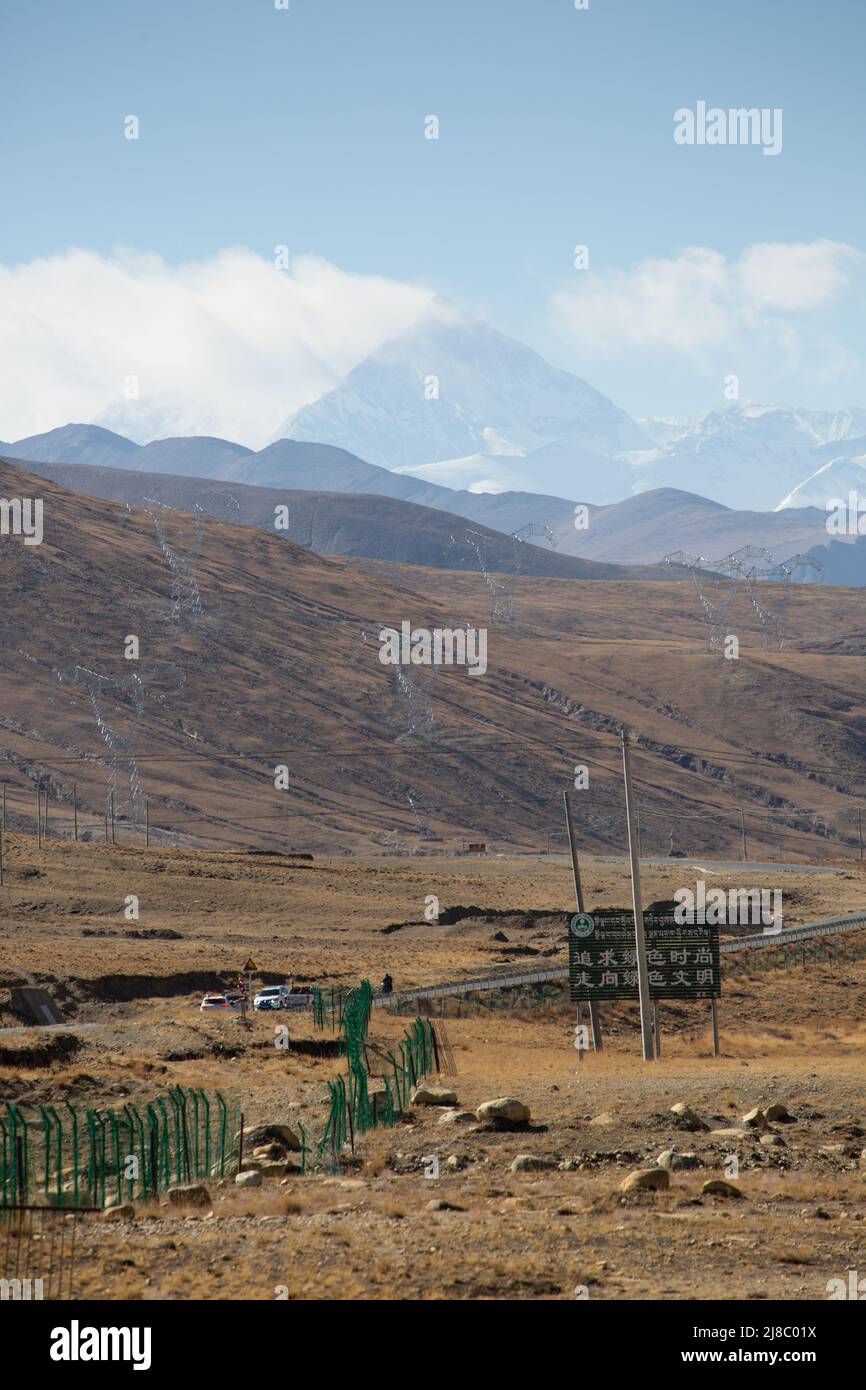 Mount Everest North side viewed from China Stock Photo - Alamy