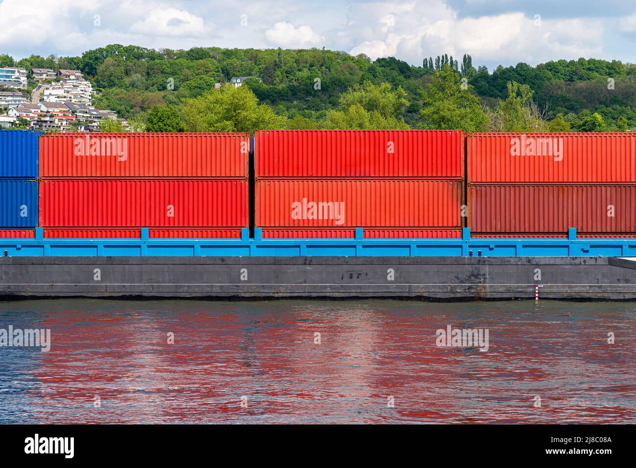 Large rhine container barge hi-res stock photography and images - Alamy