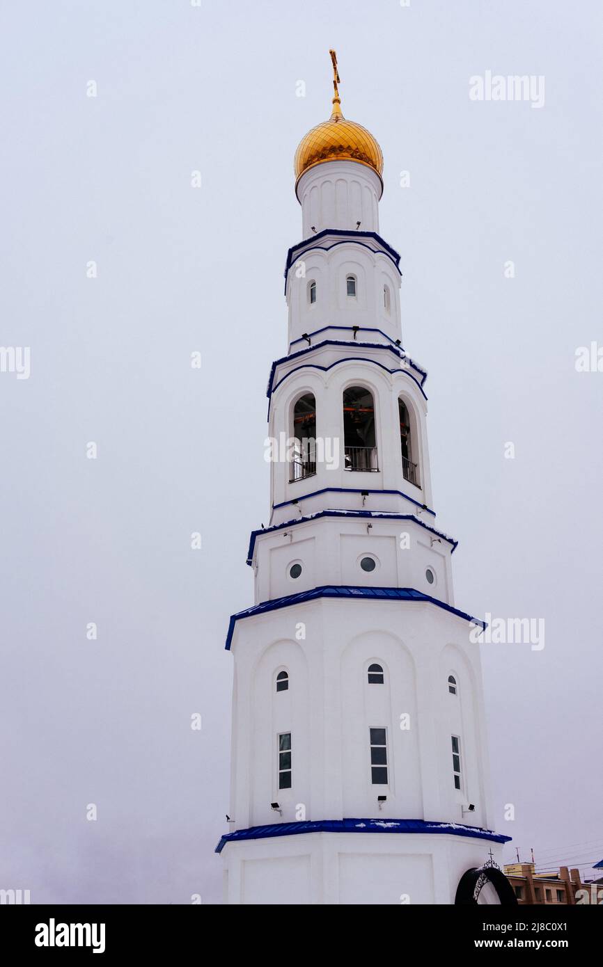 The bell tower of the Church of the Holy Life-Giving Trinity ...