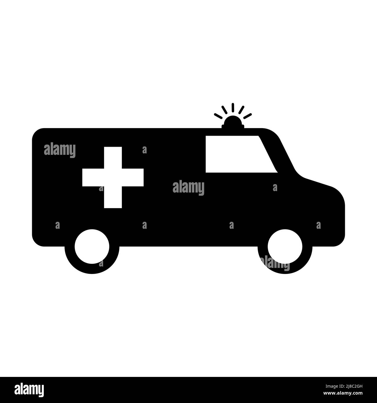 Ambulance vector icon isolated on white background Stock Vector Image ...