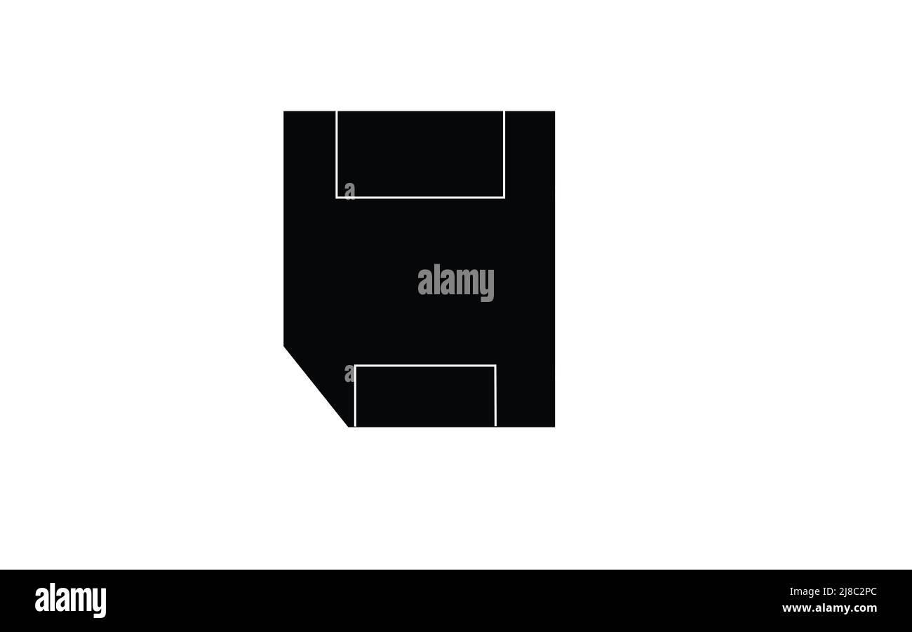 SAVE DATA SYMBOL SILHOUETTE Stock Photo - Alamy