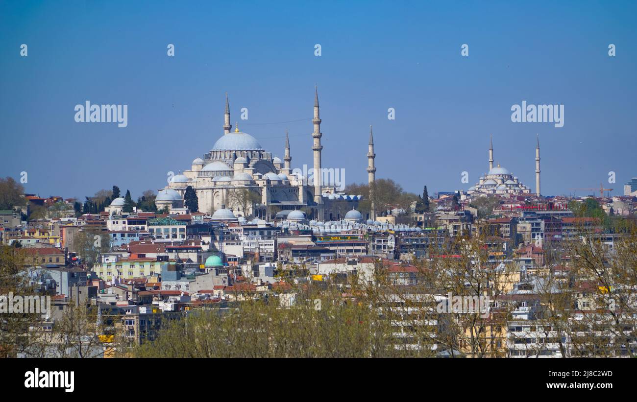 Istanbul, Turkey - November 2022: Great view of istanbul and Galata ...