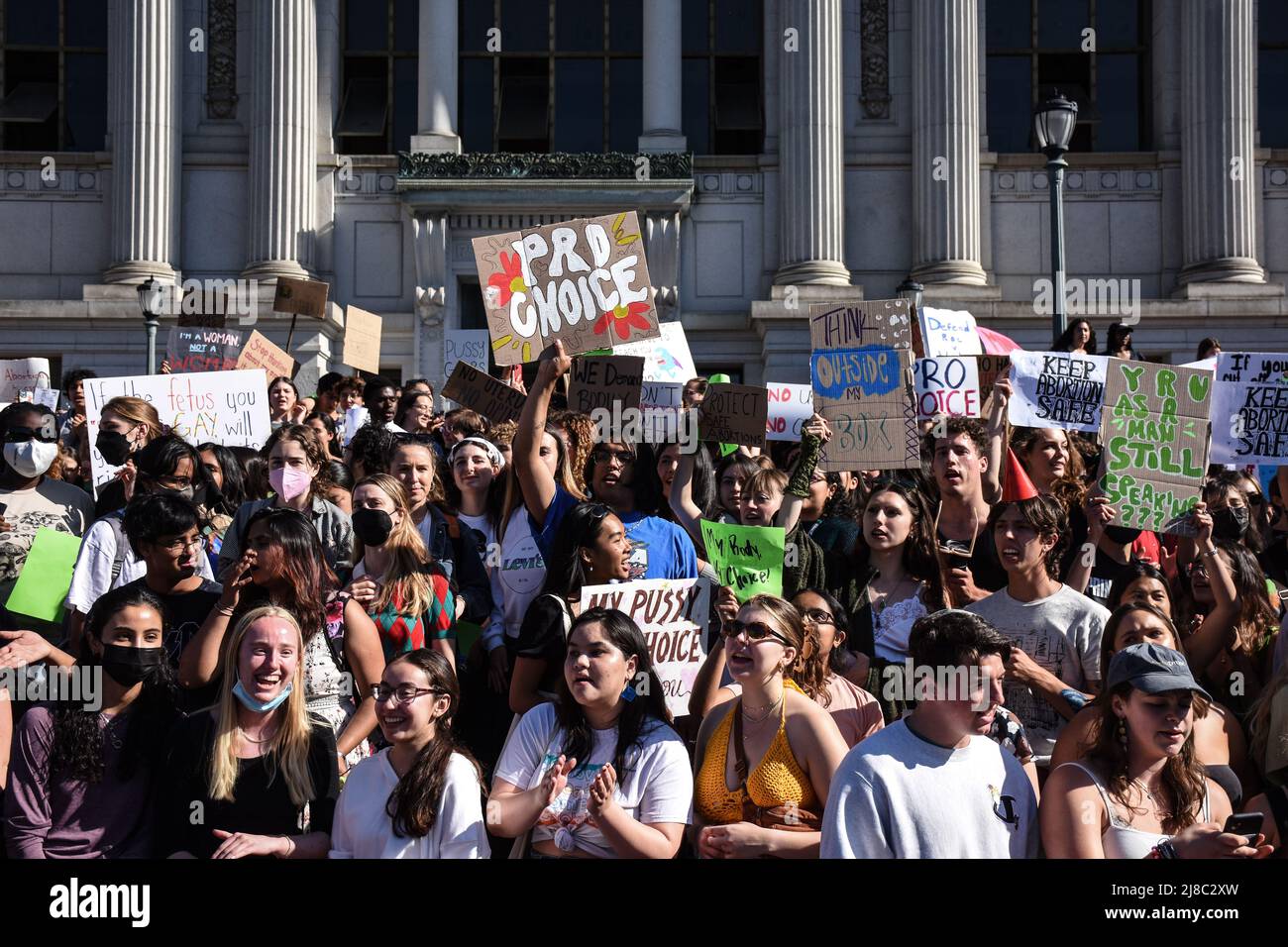 A student led pro-choice protest taking place in front of UC Berkeley's ...