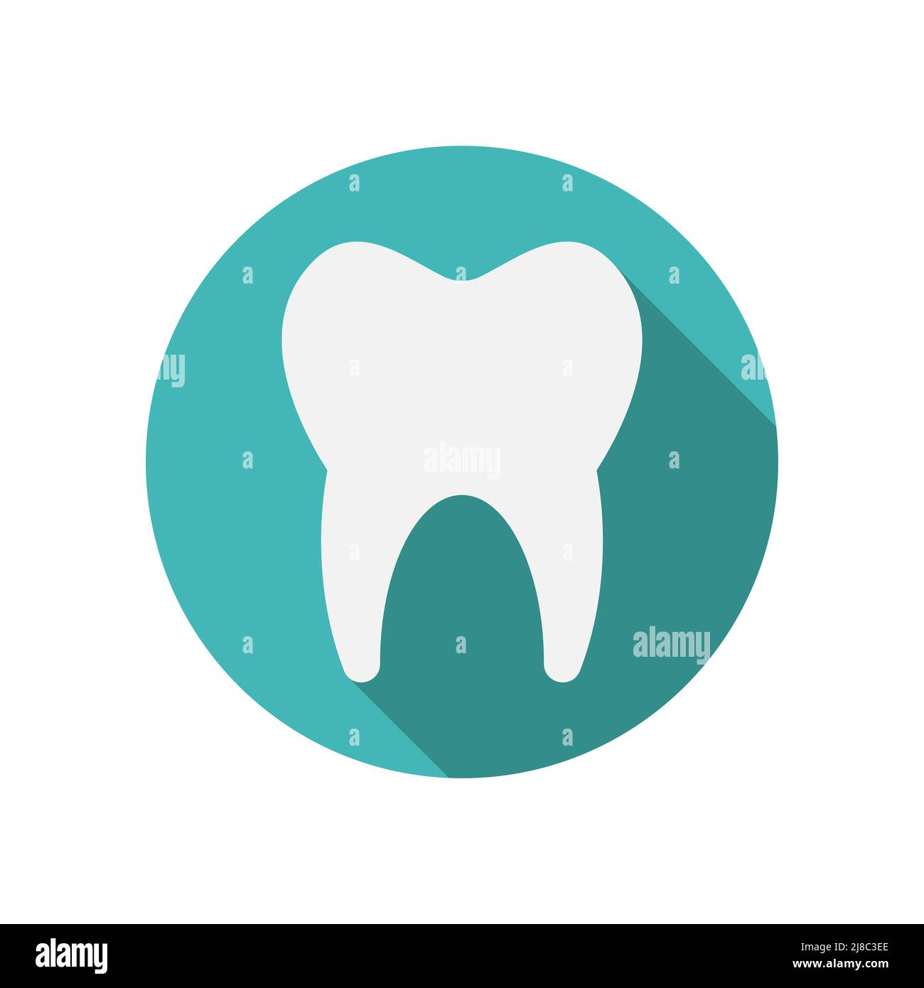 Tooth in circle vector icon on white background Stock Vector Image ...