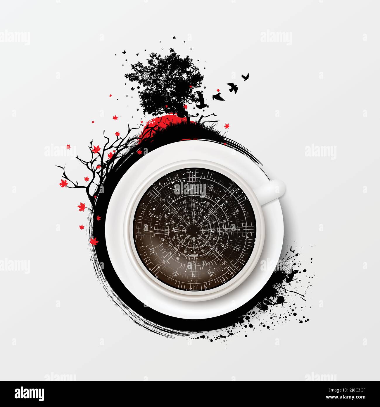 Raven cafe Stock Vector Images - Alamy