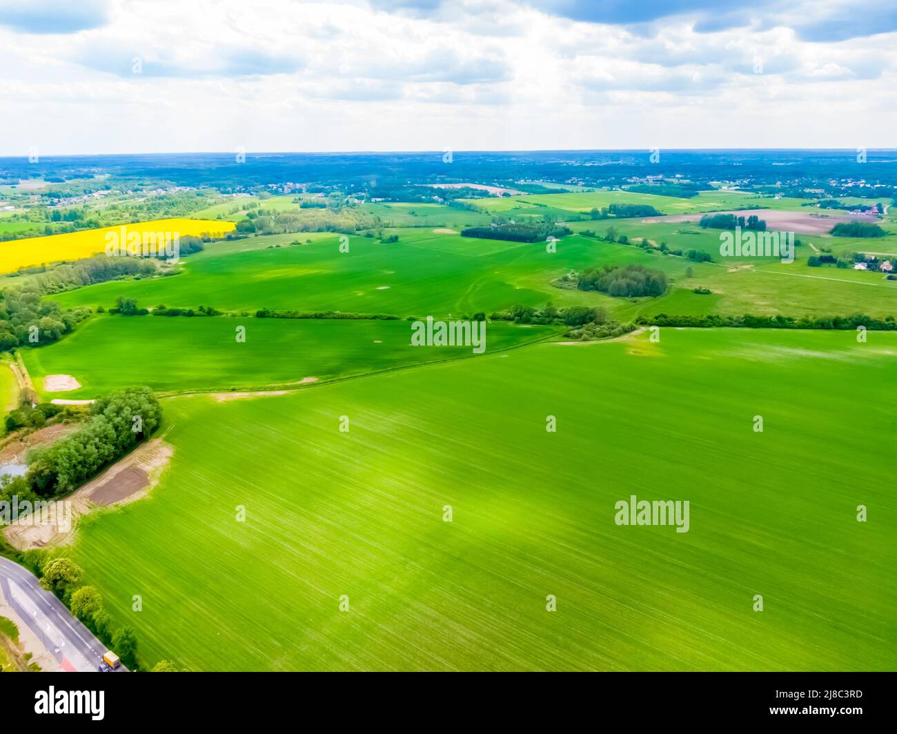 Aerial view of agricultural fields Stock Photo - Alamy