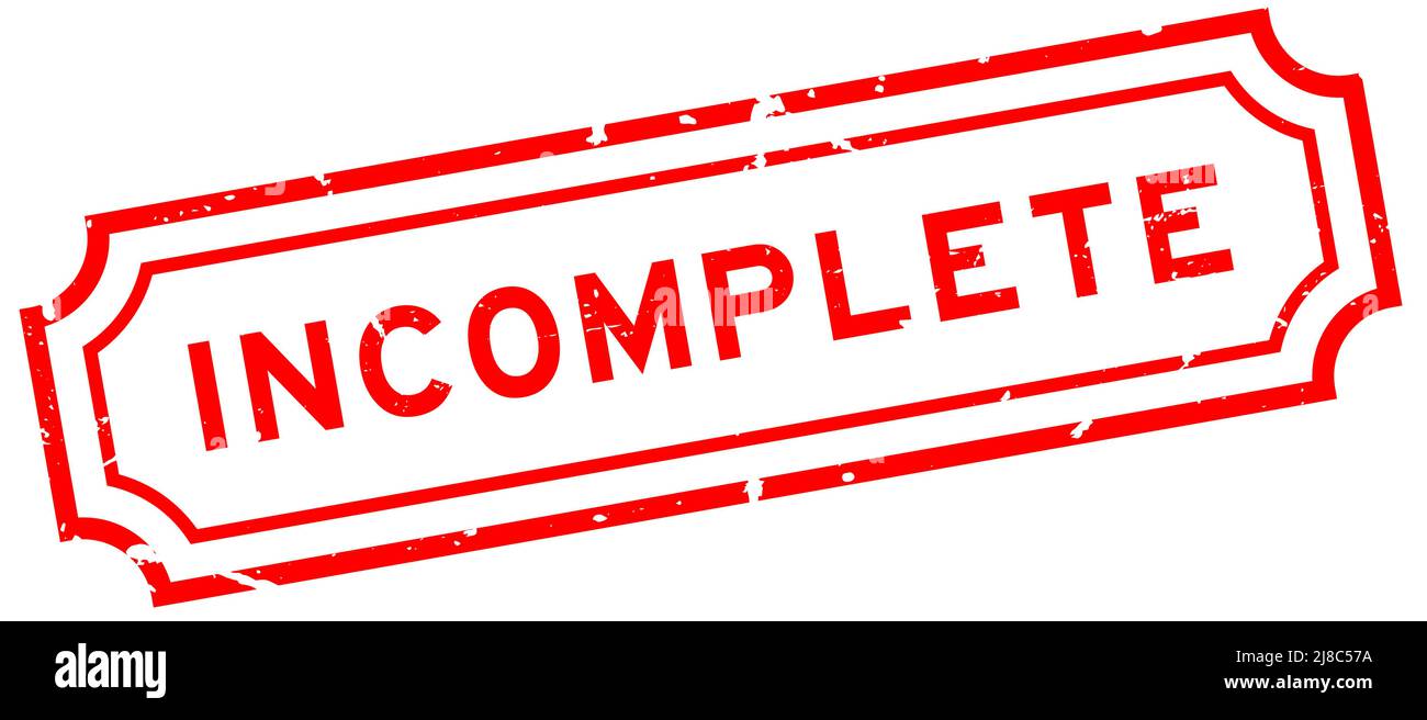 Grunge red incomplete word rubber seal stamp on white background Stock ...