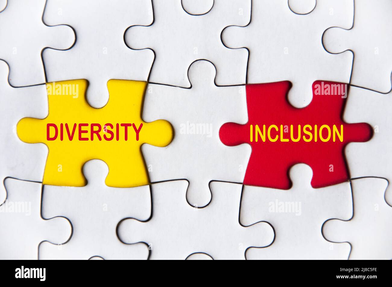 Diversity and inclusion text on missing jigsaw puzzle. Diversity and ...