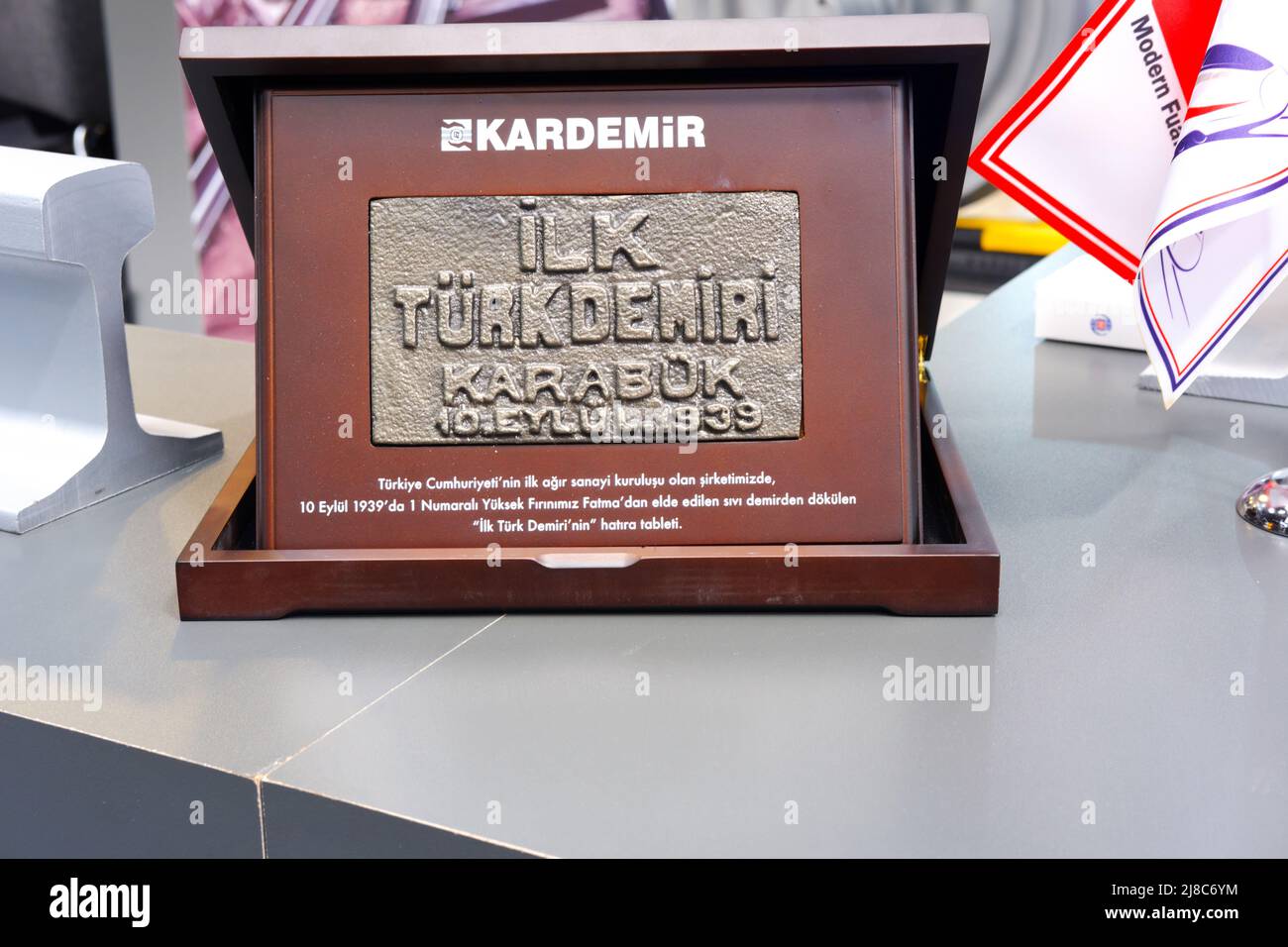 Memorial tablet of First Iron of Turkey Stock Photo - Alamy