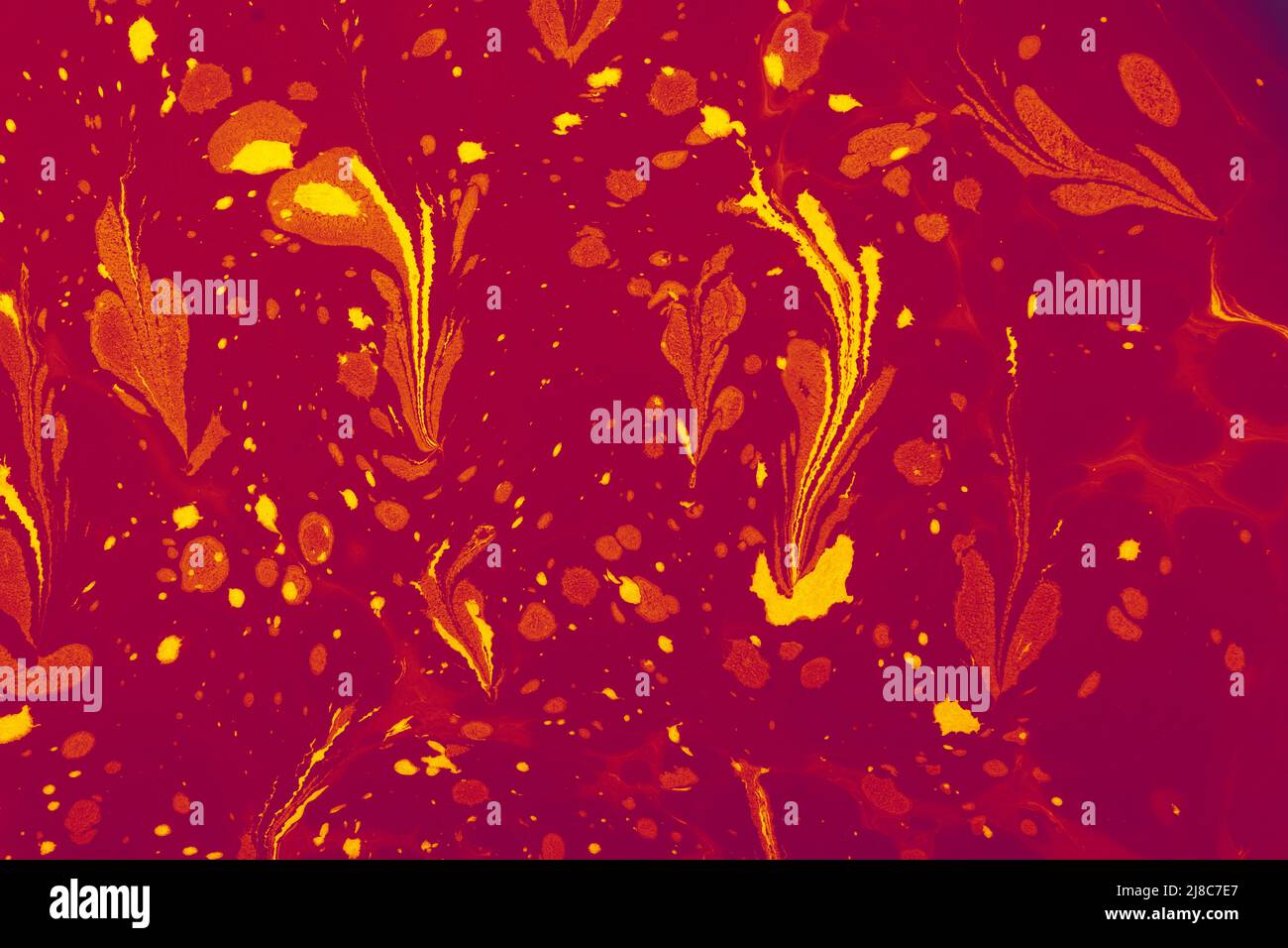 Abstract ebru cover art. Floral Ebru marbling texture background design ...