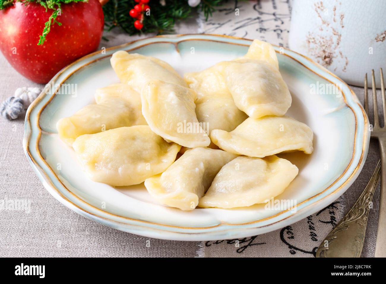 Traditional polish dumplings, european food Stock Photo - Alamy