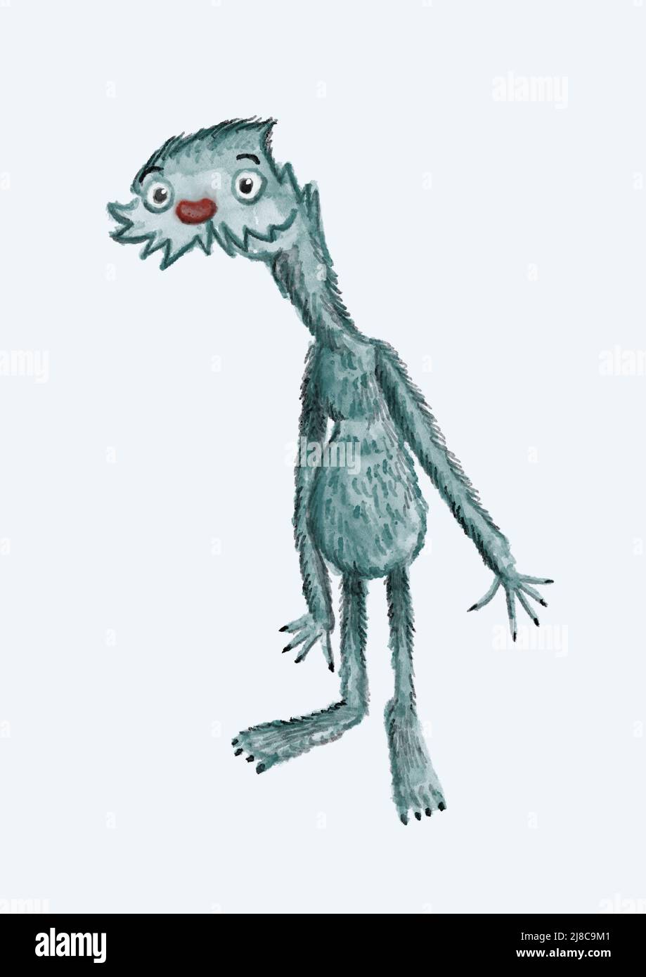 cute fuzzy mascot character Stock Photo - Alamy