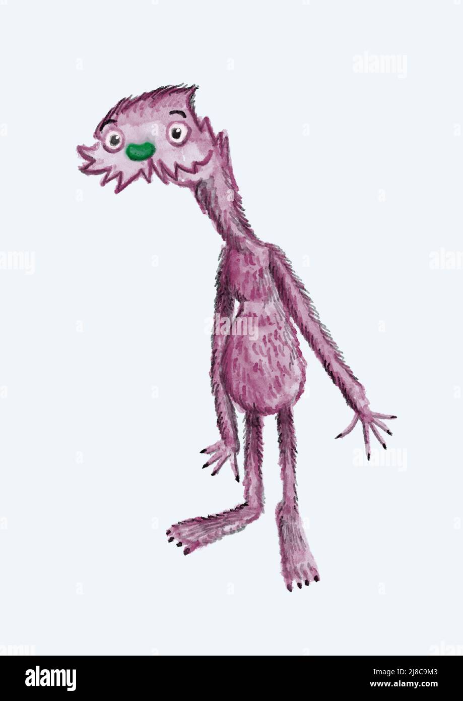 cute fuzzy mascot character Stock Photo - Alamy