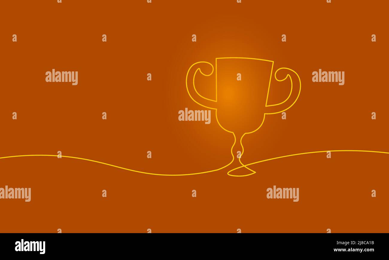 Continuous line winner prize. Contest leader first honor ceremony ...