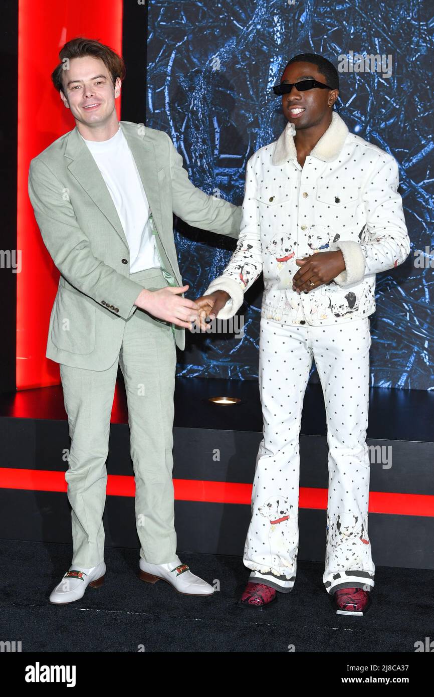 Charlie Heaton and Caleb McLaughlin Stock Photo - Alamy