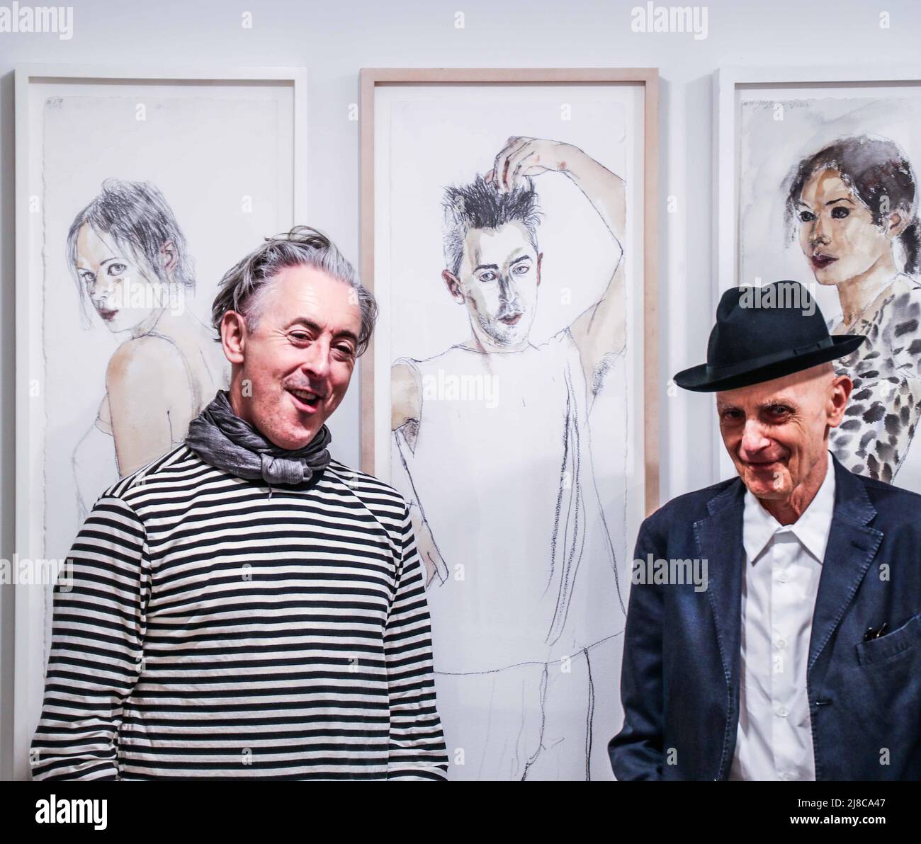 London UK 15 May 2022 actor Alan Cumming with Dave Remfry standing next ...