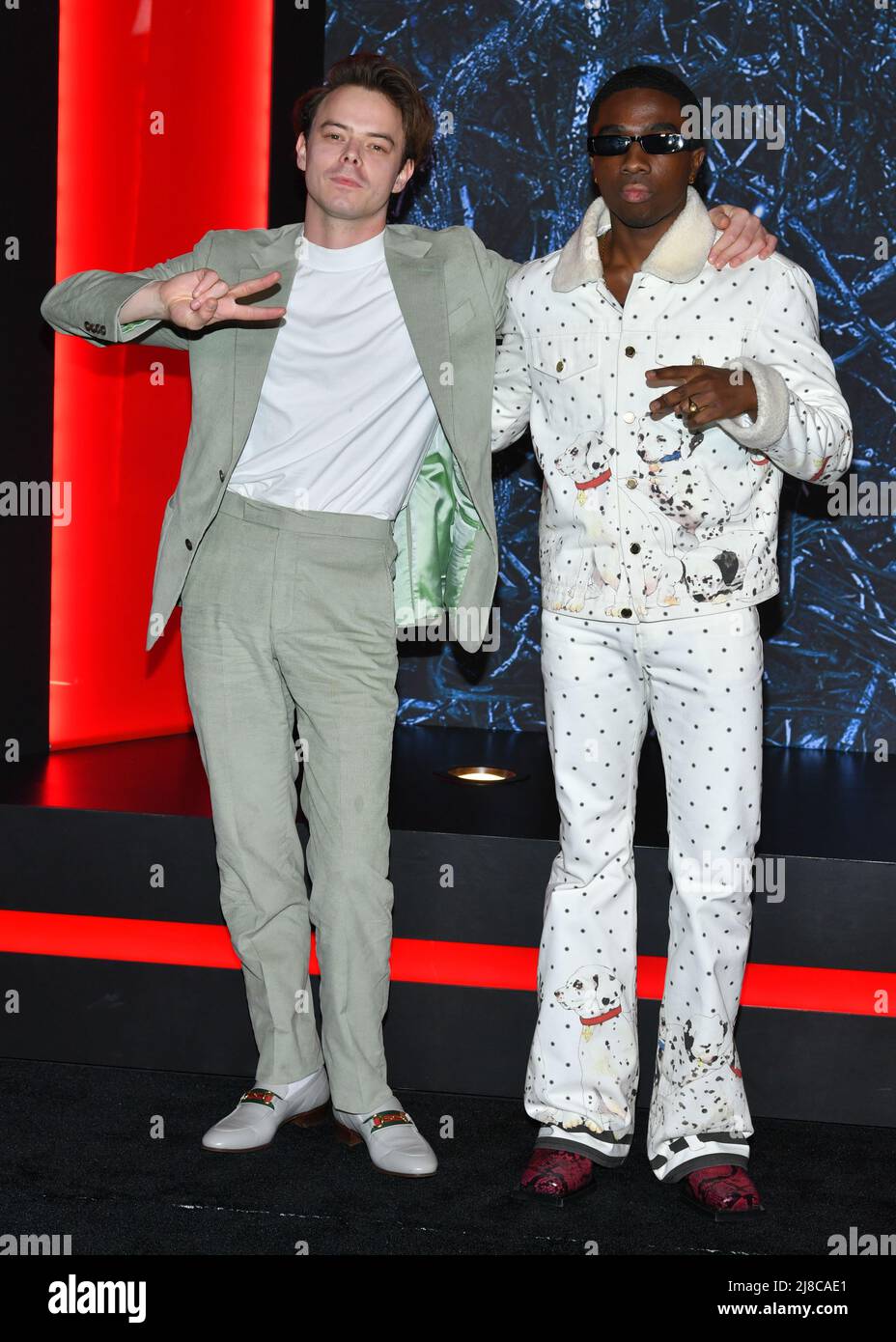 Charlie Heaton and Caleb McLaughlin Stock Photo - Alamy