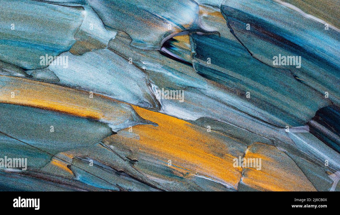 Blue-green glitter texture background. Creative brushstrokes of glitter ...