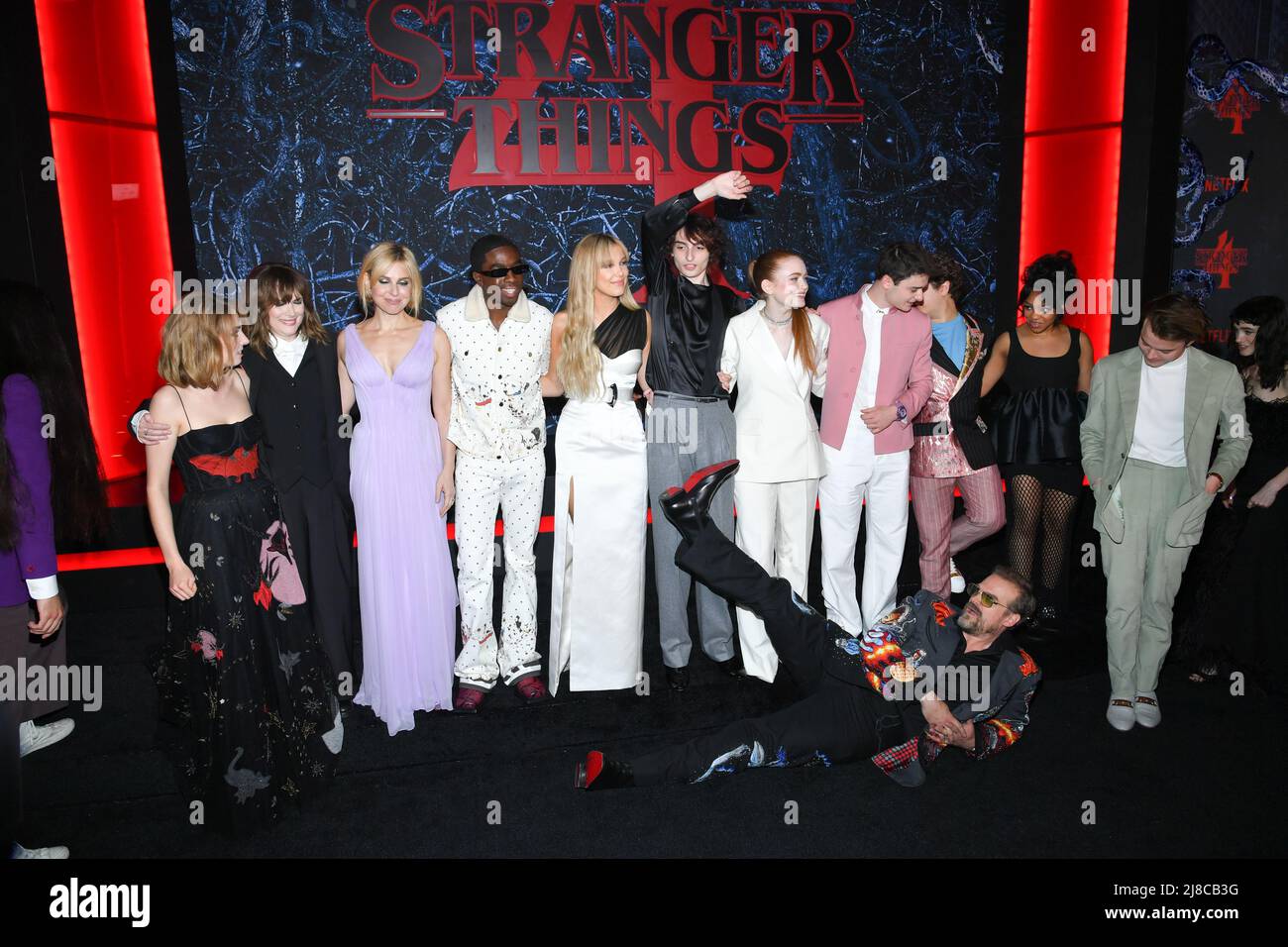 (L-R) Maya Hawke, Winona Ryder, Cara Buono, Caleb McLaughlin, Millie ...
